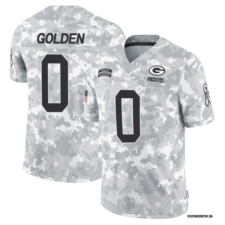 Nike Matthew Golden Green Bay Packers Men's Limited Gold Arctic Camo ...